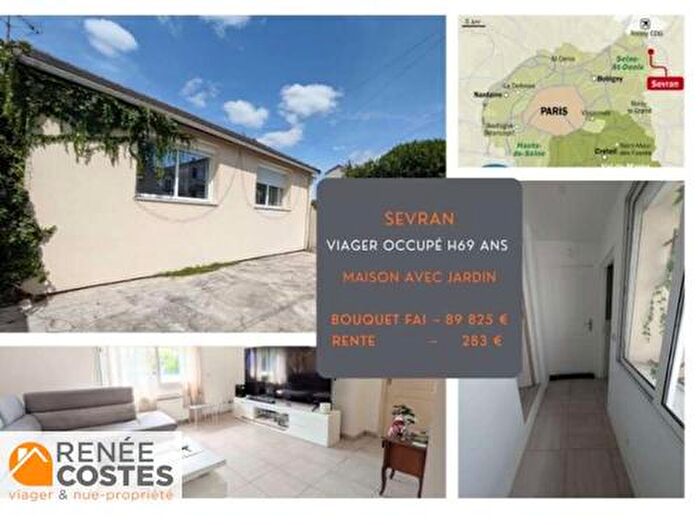 Maison 3 pièces à Sevran, Montceleux, Pont-Blanc, à vendre