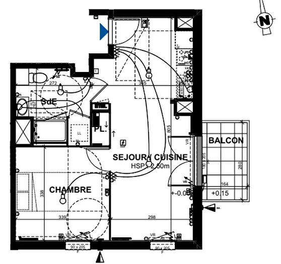 Appartement à louer - Quartiers Sud-Ouest, Bréquigny - 2 pièces - 1 chambre