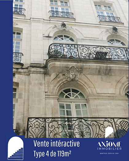 Appartement à vendre - Nantes, Centre-ville - 4 pièces - 2 chambres