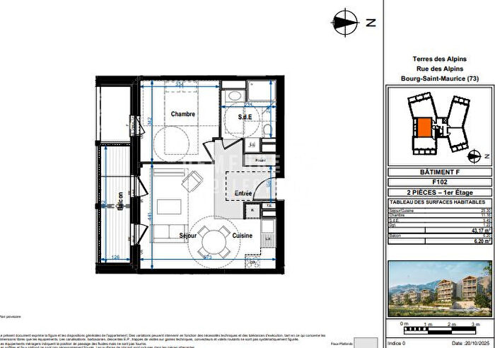 Appartement à vendre - Bourg-Saint-Maurice, Bourg-Saint-Maurice - 2 pièces - 1 chambre