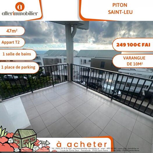 Appartement à vendre - Saint-Leu - 2 pièces - 1 chambre