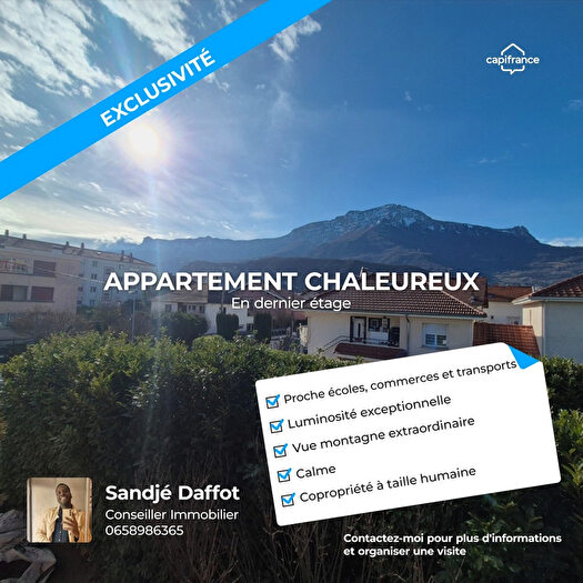 Appartement à vendre - Échirolles, Bayard, La Luire, Vicose, Comboire - 4 pièces - 3 chambres