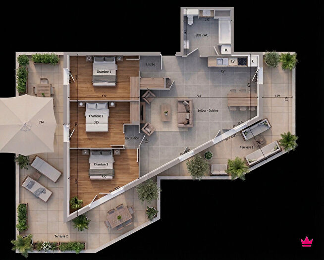 Appartement à vendre - Villeurbanne, Léon Blum, Bon Coin - 4 pièces - 3 chambres