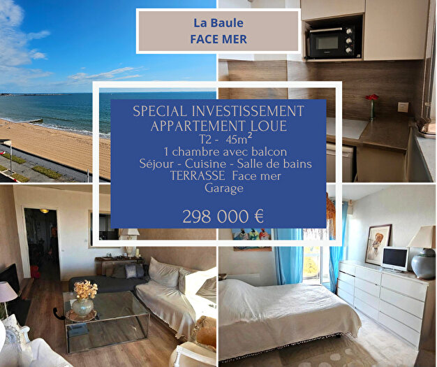 Appartement à vendre - La Baule-Escoublac, La Baule-les-Pins - 2 pièces - 1 chambre