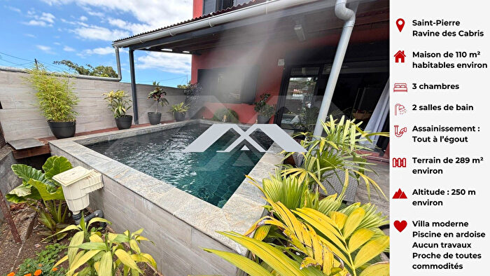 Maison à vendre - Saint-Pierre, Ravine des Cabris - 4 pièces - 3 chambres