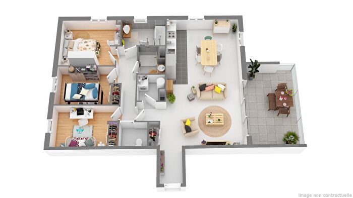 Appartement à louer - Saint-Pierre-dOléron - 4 pièces - 3 chambres