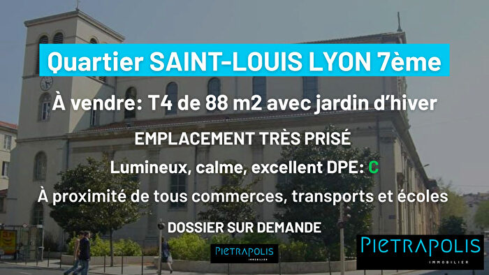 Appartement à vendre - Lyon e , Guillotière - 4 pièces - 3 chambres