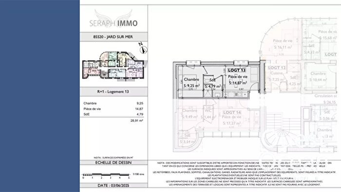 Appartement à vendre - Jard-sur-Mer - 2 pièces - 1 chambre