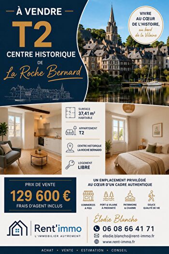 Appartement 2 pièces à La Roche-Bernard, à vendre