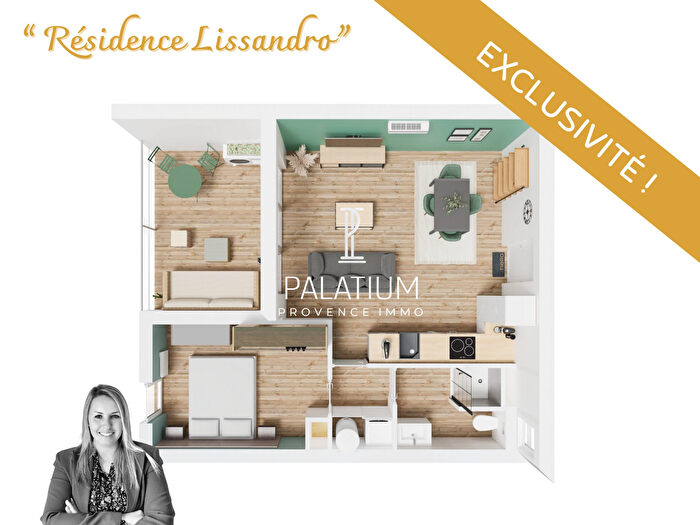 Appartement à vendre - Miramas - 2 pièces - 1 chambre