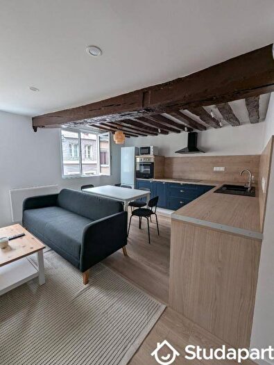 Appartement à louer - Vieux Marché-Cathédrale, Rouen - 1 pièce - 2 chambres