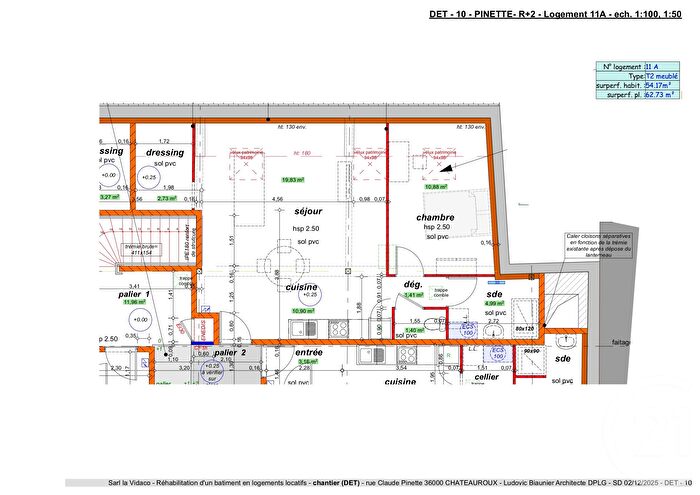 Appartement à louer - Châteauroux, Centre-ville, Les Marins - 2 pièces - 1 chambre