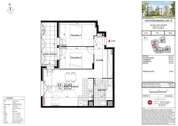 Appartement 3 pièces à louer - Colombes, Stade