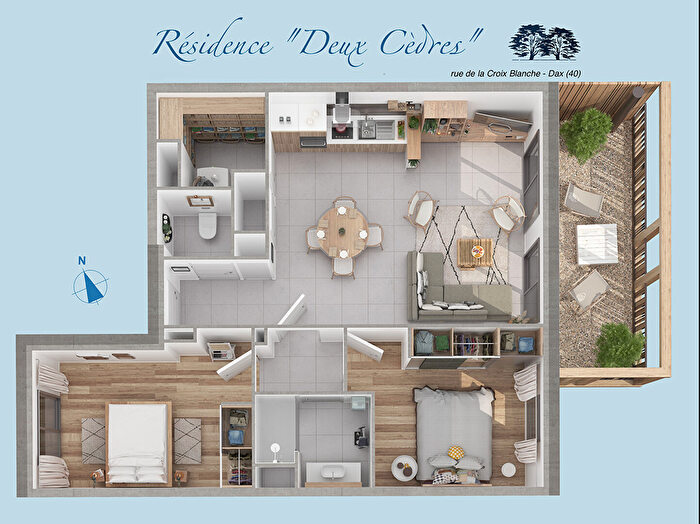 Appartement à vendre - Dax, Saint-Pierre - 4 pièces - 3 chambres