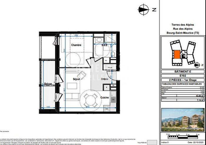 Appartement à vendre - Bourg-Saint-Maurice, Bourg-Saint-Maurice - 2 pièces - 1 chambre