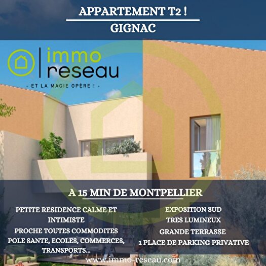 Appartement à vendre - Gignac - 2 pièces - 1 chambre