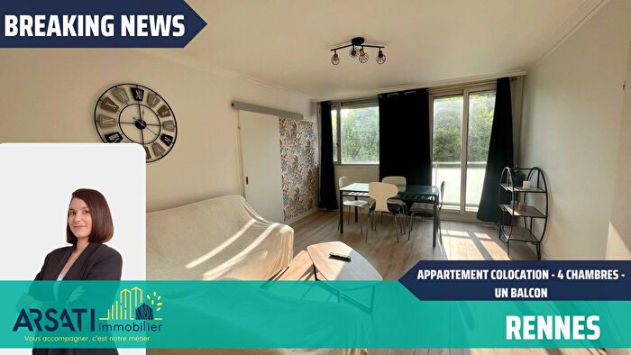 Appartement à louer - Quartiers Nord-Ouest, Villejean - 5 pièces - 4 chambres