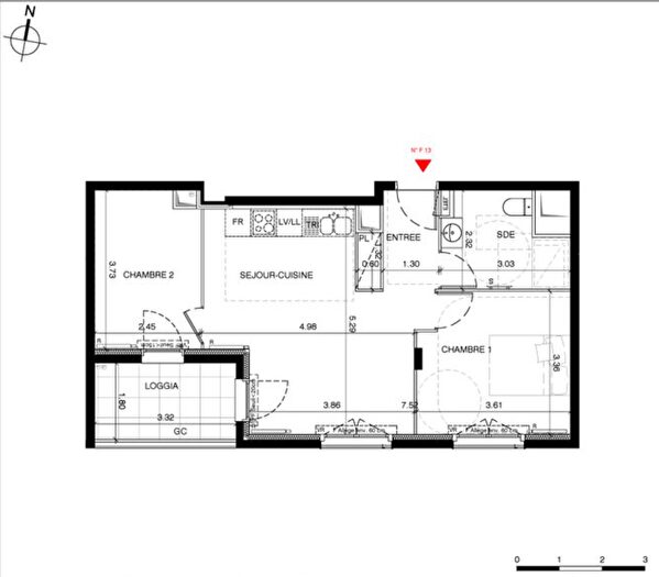 Appartement 3 pièces à Bussy-Saint-Georges, à vendre