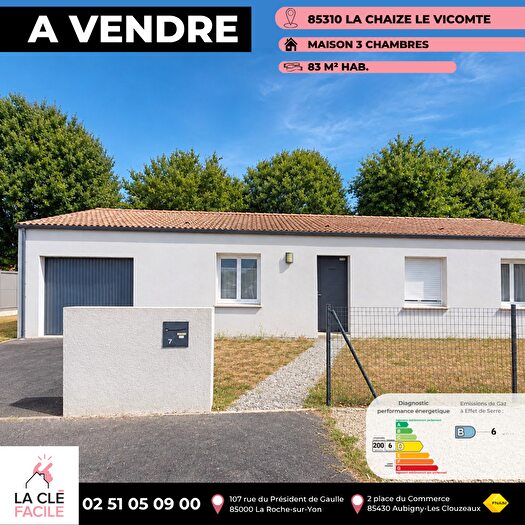 Maison 4 pièces à La Chaize-le-Vicomte, à vendre