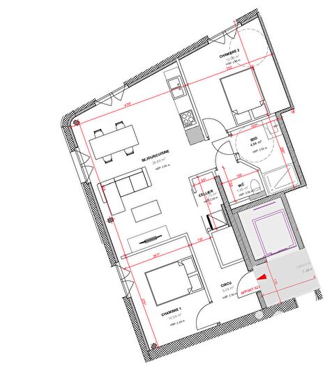 Appartement 3 pièces à vendre - Calais, Calais-Nord