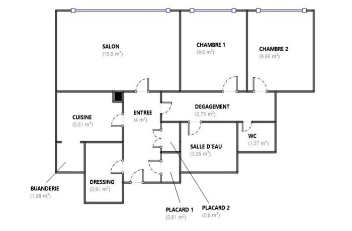 Appartement 3 pièces à vendre - Paris 19ème, Mouzaia