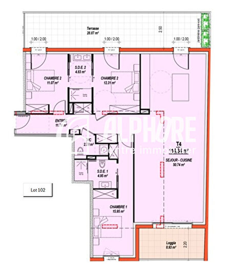 Appartement à vendre - La Turballe - 4 pièces - 3 chambres