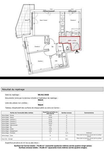 Appartement à vendre - Annemasse, Perrier - 4 pièces - 3 chambres