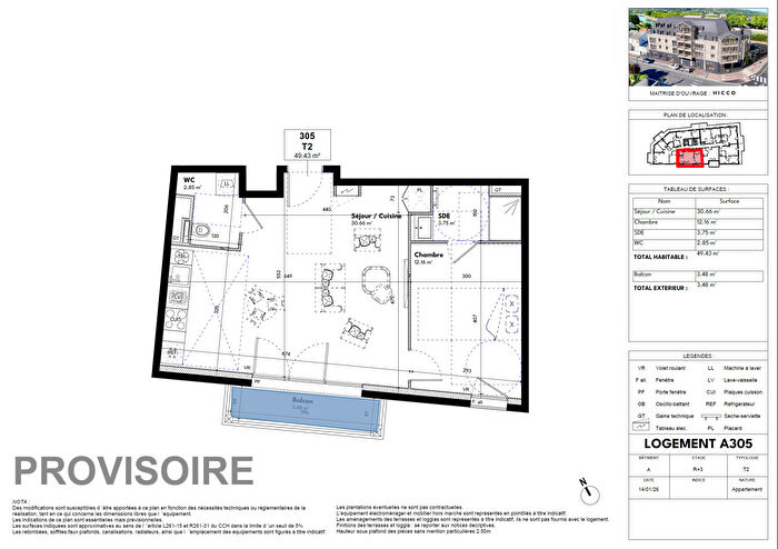 Appartement 2 pièces à Trouville-sur-Mer, Aguesseau, Epines, à vendre