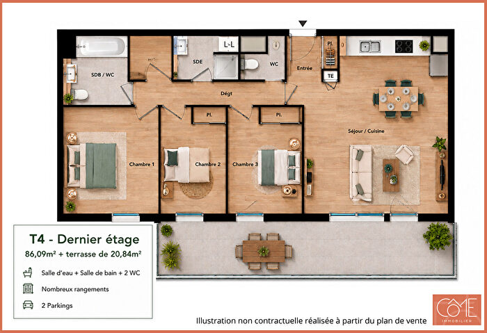 Appartement 4 pièces à Saint-Malo, Marne-Eveil, L'Hôpital, à vendre