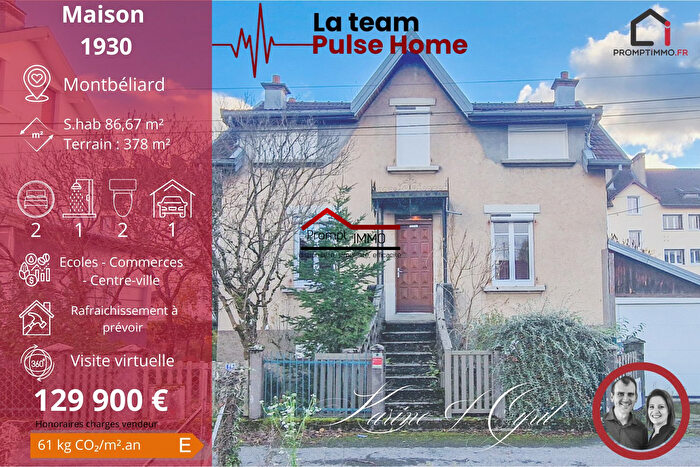 Maison à vendre - Montbéliard, Faubourg, Mont-Chevis, Chiffogne, Citadelle - 5 pièces - 2 chambres