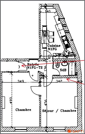 Appartement à vendre - Nantes, Cité des Congrès, Champs de Mars - 2 pièces - 1 chambre