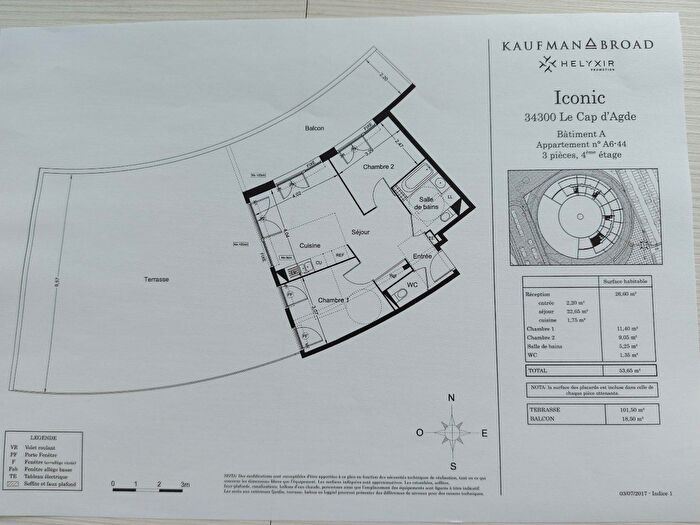 Appartement à louer - Agde, Le Cap dAgde - 3 pièces - 2 chambres