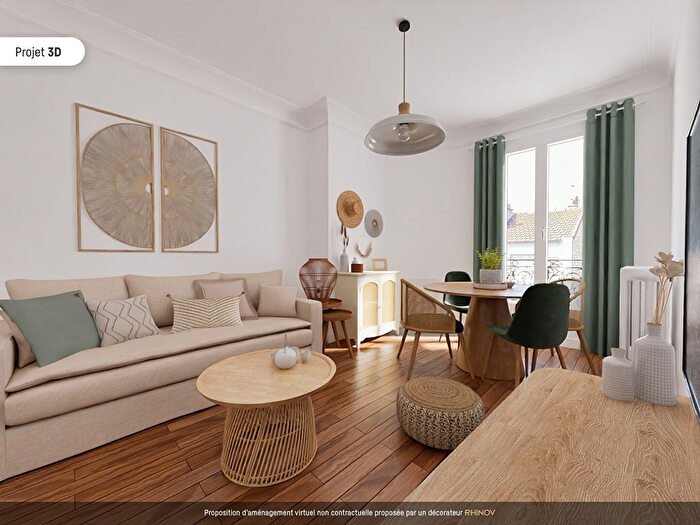 Appartement à vendre - Asnières-sur-Seine, Centre-ville - 3 pièces - 2 chambres