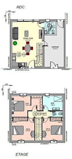 Maison à vendre - Villedoux - 4 pièces - 3 chambres