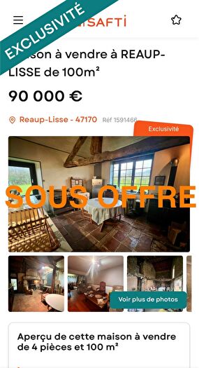 Maison à vendre - Réaup-Lisse - 4 pièces - 2 chambres