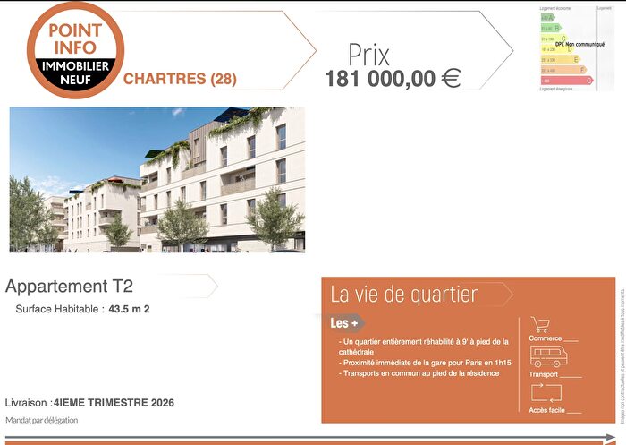 Appartement 2 pièces à vendre à Chartres, Rechèvres