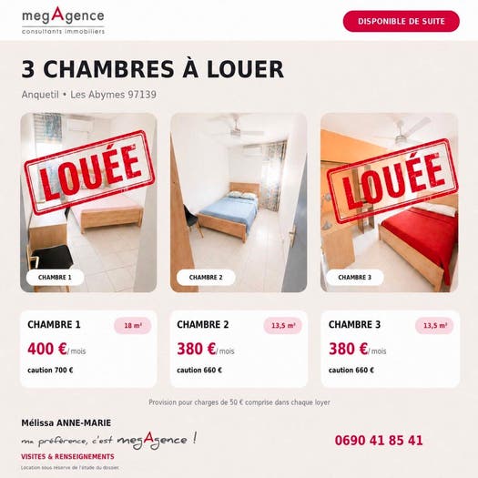 Appartement 2 pièces à Les Abymes, à louer