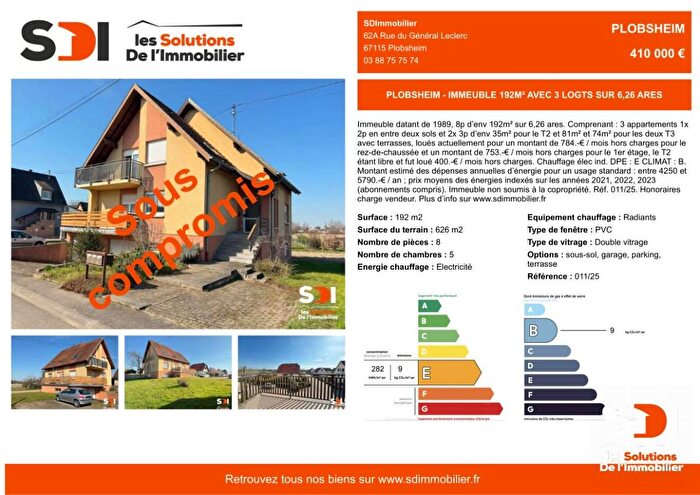 Maison à vendre - Plobsheim - 8 pièces - 5 chambres