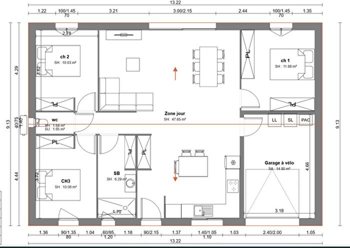 Maison à vendre - Saint-Jean-de-Liversay - 4 pièces - 3 chambres
