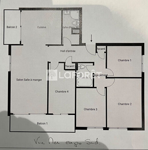 Appartement à vendre - Cagnes-sur-Mer, Le Val Fleuri - 5 pièces - 4 chambres