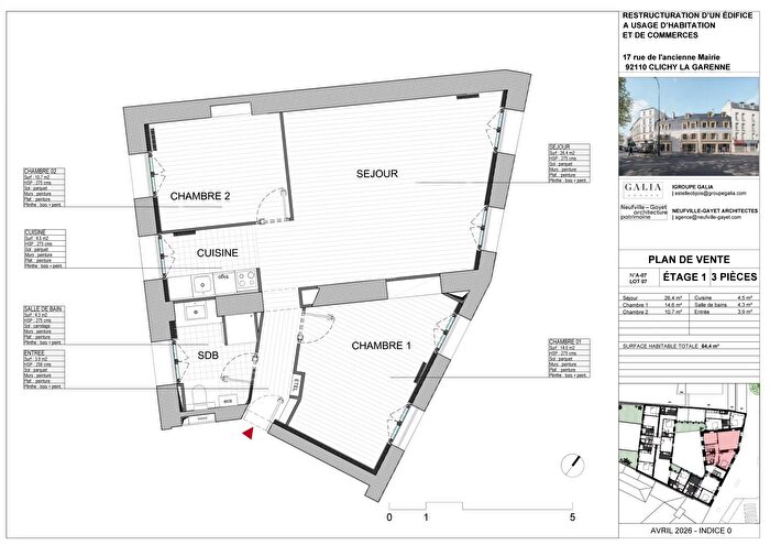 Appartement 3 pièces à vendre - Clichy, Fournier, Pasteur, Bac d'Asnières