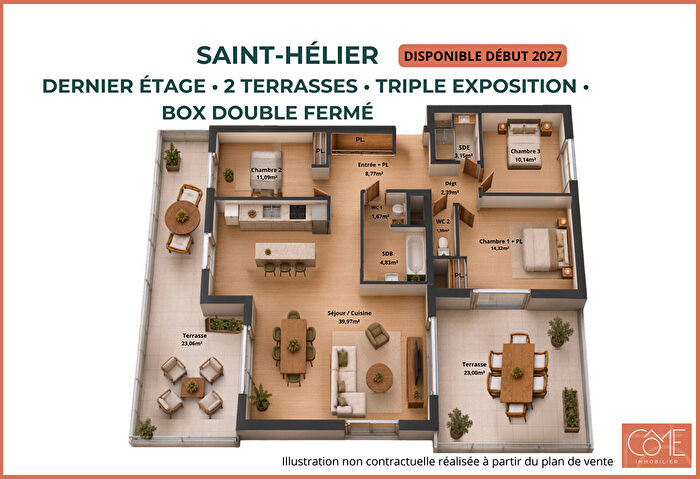 Appartement 4 pièces à Quartiers Sud-Est, Cimetière de l'Est, à vendre