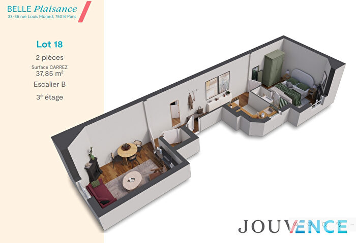 Paris 14ème, Didot, Porte de Vanves : Appartement 2 pièces à vendre