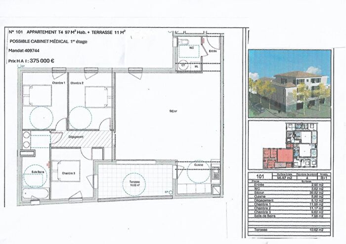 Appartement à vendre - Draguignan, Pierre de la Fée, Morgay - 4 pièces - 3 chambres