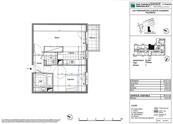 Palaiseau, Est : Appartement 2 pièces à louer