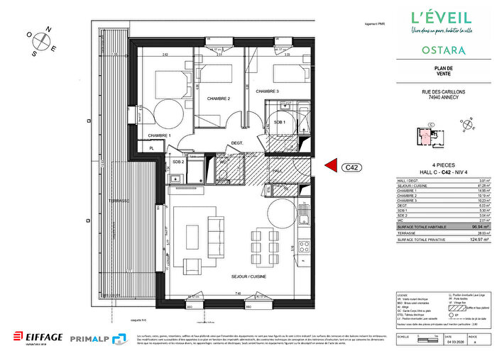 Annecy-le-Vieux, Annecy-le-Vieux Nord : Appartement 4 pièces à vendre