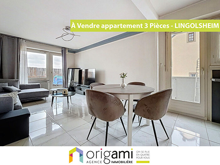 Appartement à vendre - Lingolsheim, Centre-ville - 3 pièces - 2 chambres