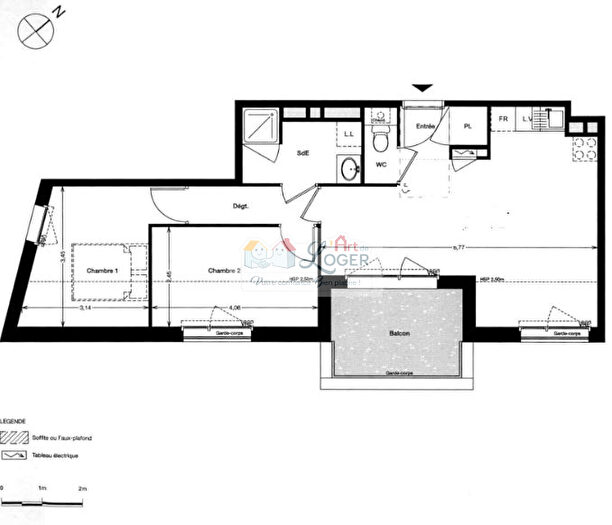 Nantes, Nantes Erdre, La Beaujoire, Saint-Joseph de Porterie - Appartement 3 pièces à louer