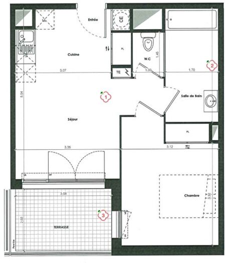 Appartement 2 pièces à vendre à Cavaillon, Basses Ferrailles, Jas, Hautes Ferrailles