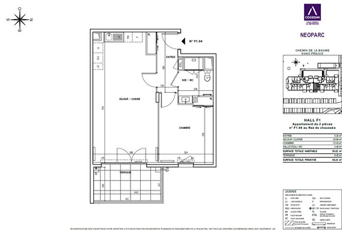 Fréjus, Caïs - Appartement 2 pièces à louer